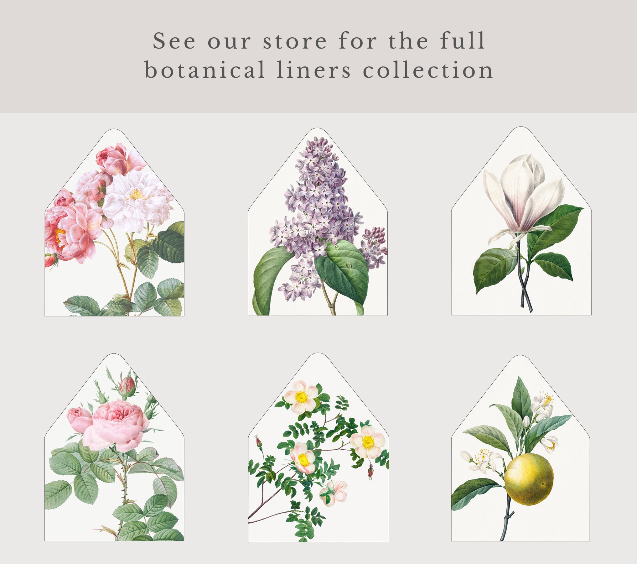 Printable Floral Envelope Liner Lilac Vintage Wedding Envelope, A7 Euro ...