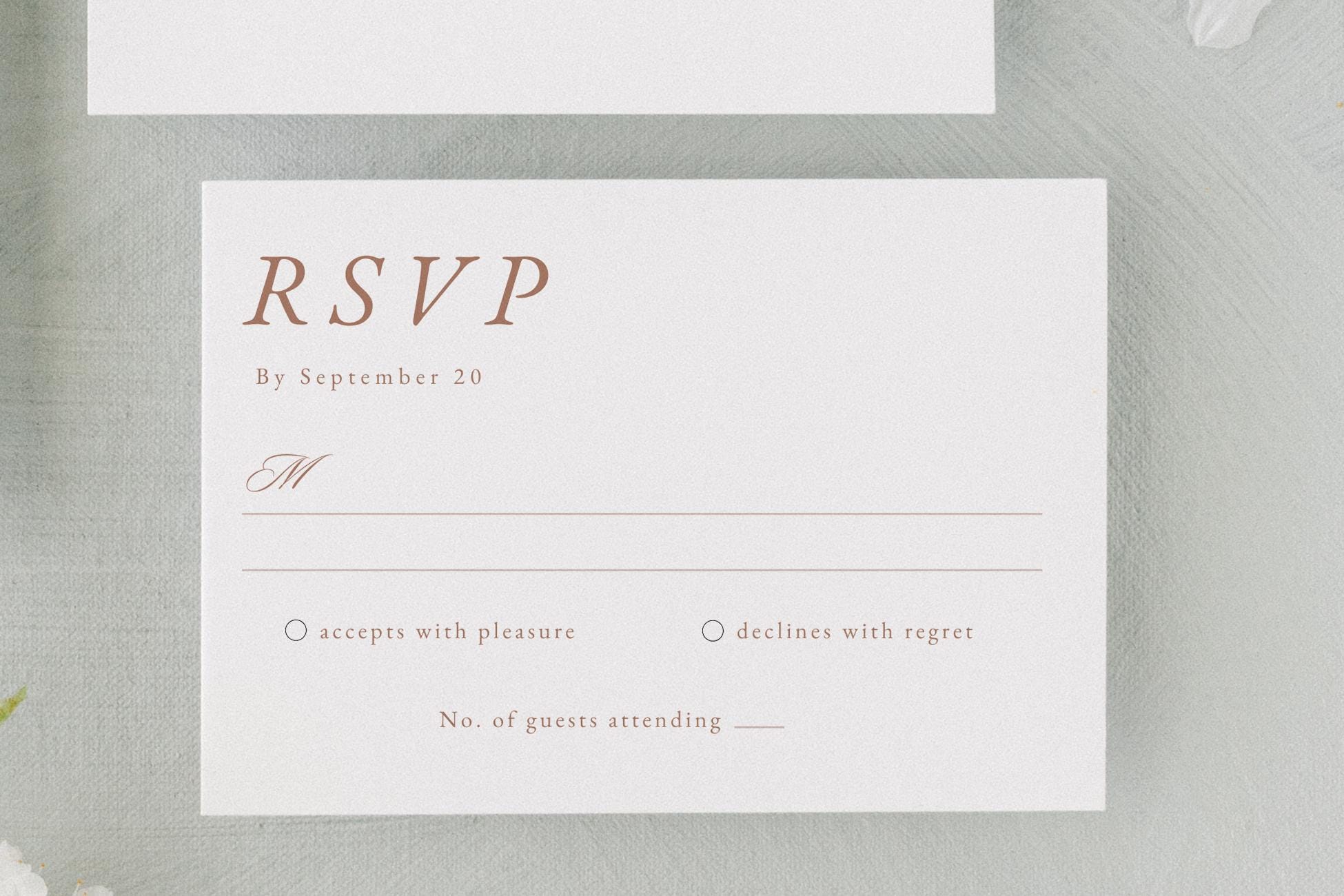 Floral Wedding Invitation Suite, Mocha Mousse Template (canva) - Etsy