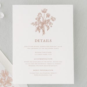 Floral Wedding Invitation Suite, Mocha Mousse Template (canva) - Etsy