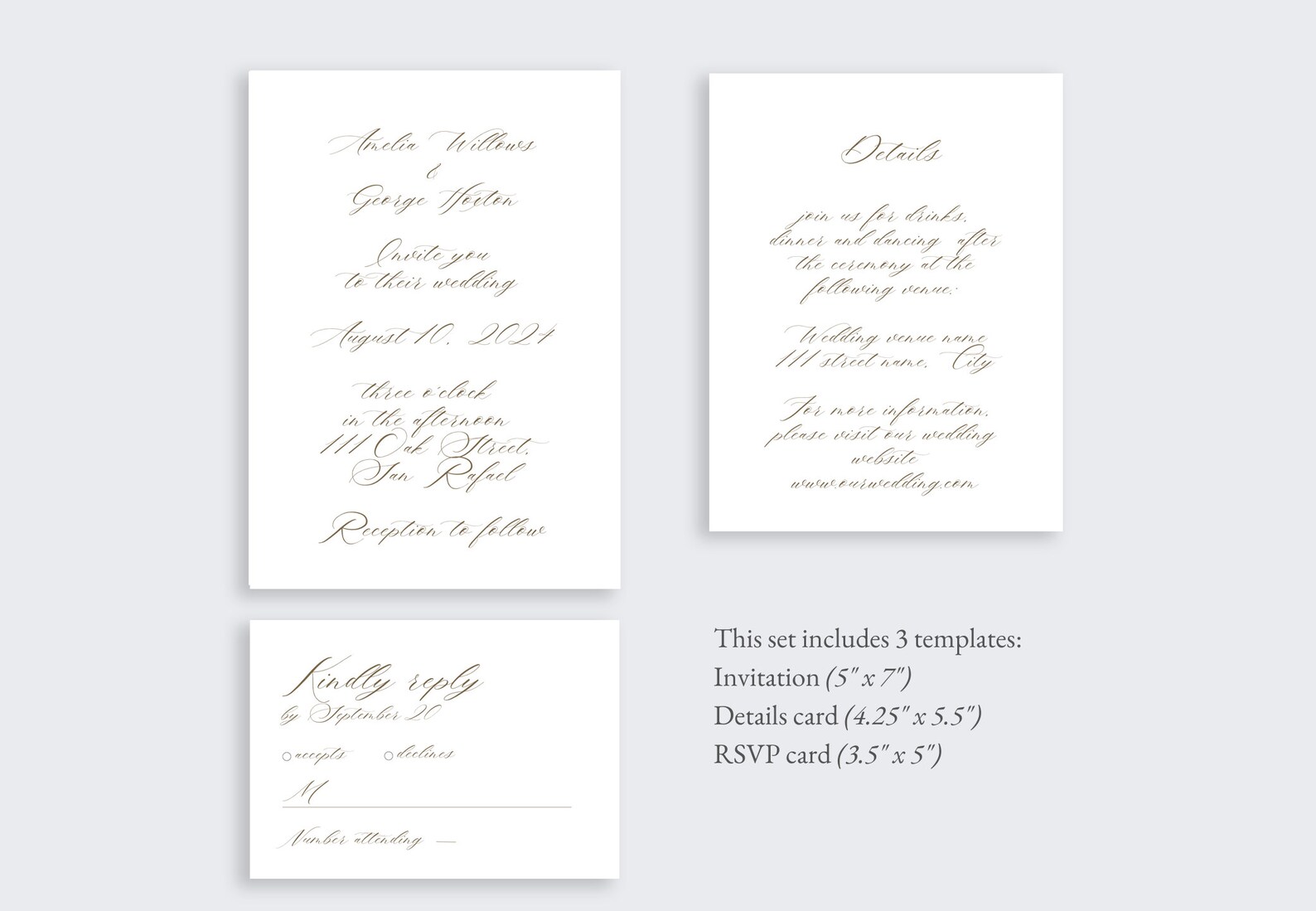 Printable Wedding Invitation Template Regency Period Theme, Classic ...