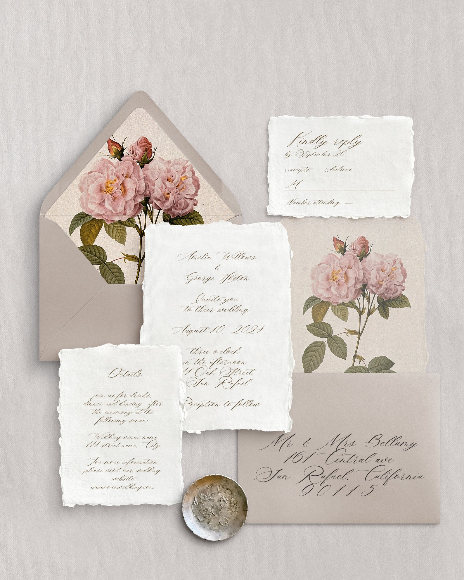 Printable Wedding Invitation Template Regency Period Theme, Classic ...