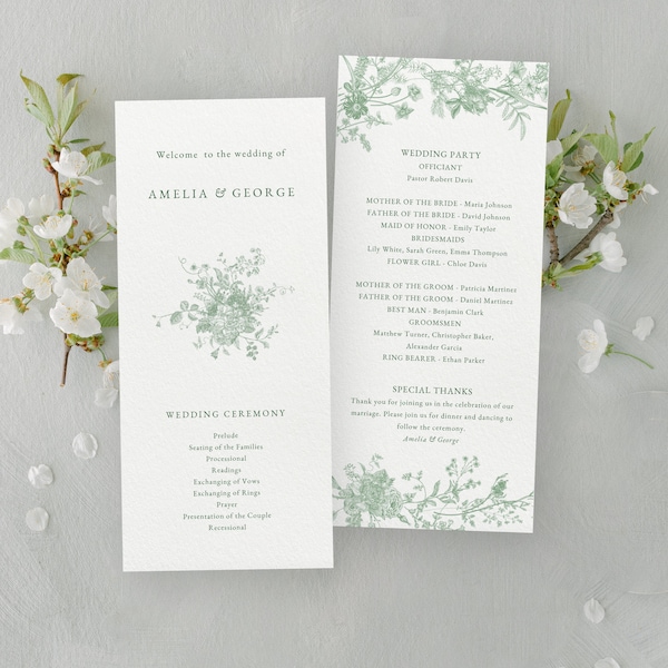 Printable Wedding Program - Etsy