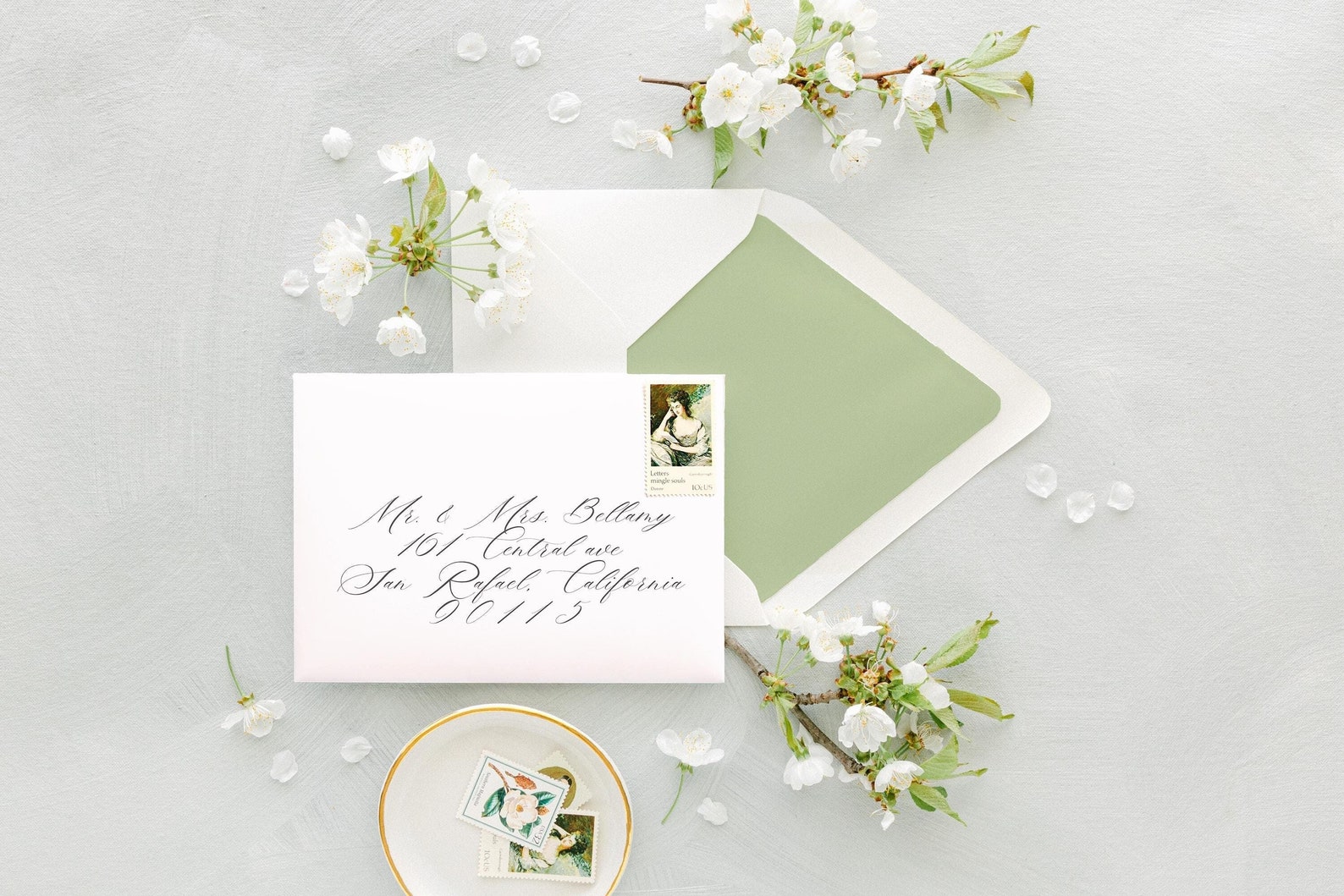 Calligraphy Envelope Template Wedding Invitation Editable in Canva ...