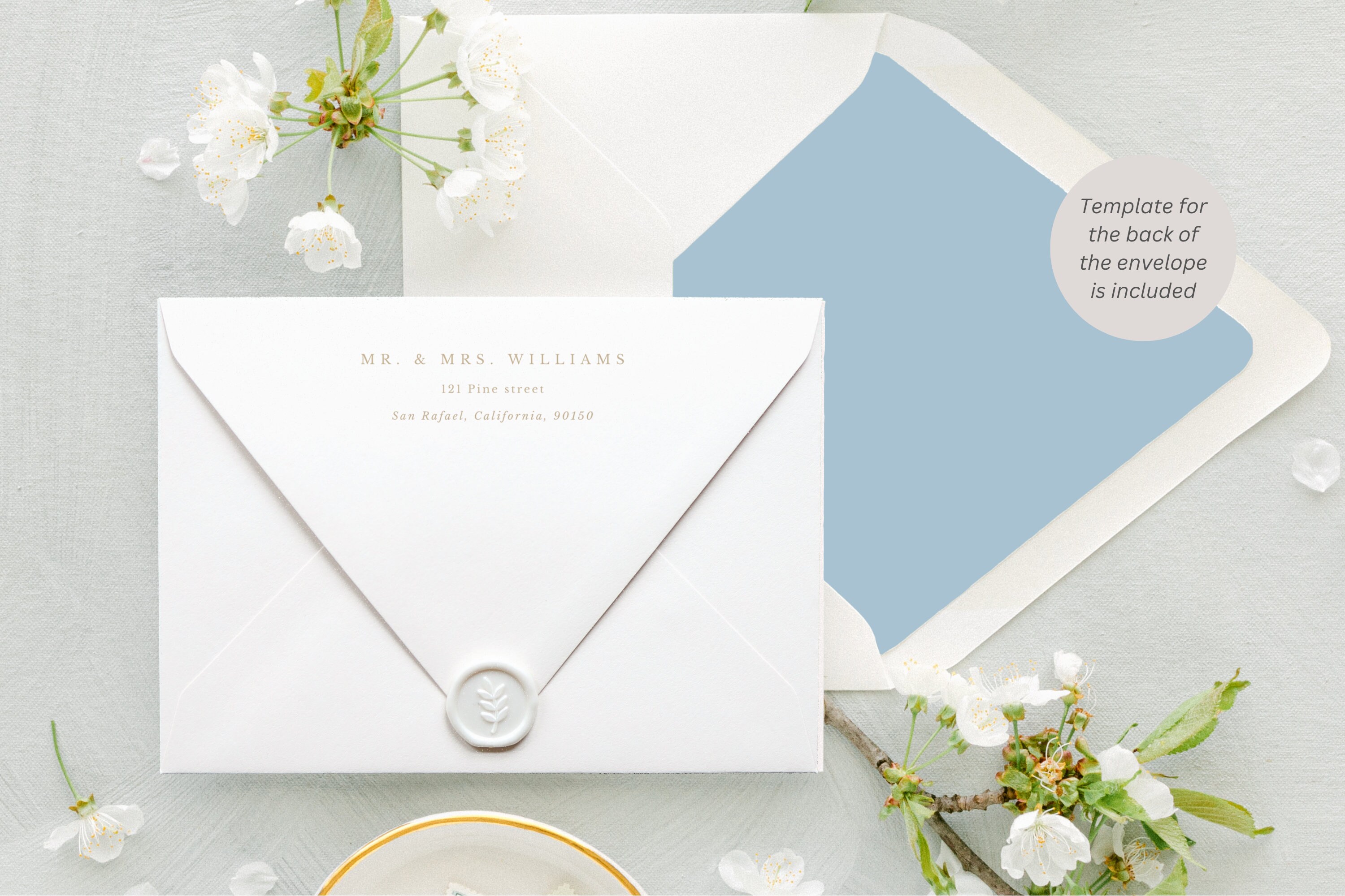 Printable Envelope Address Template, Editable in Canva, Envelope ...