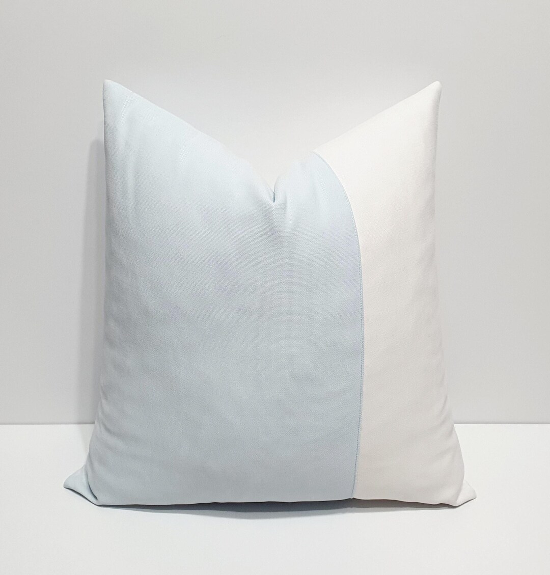 Blue and White Pillow Cover, Baby Blue Pillow Cover, Light Blue Cushion ...
