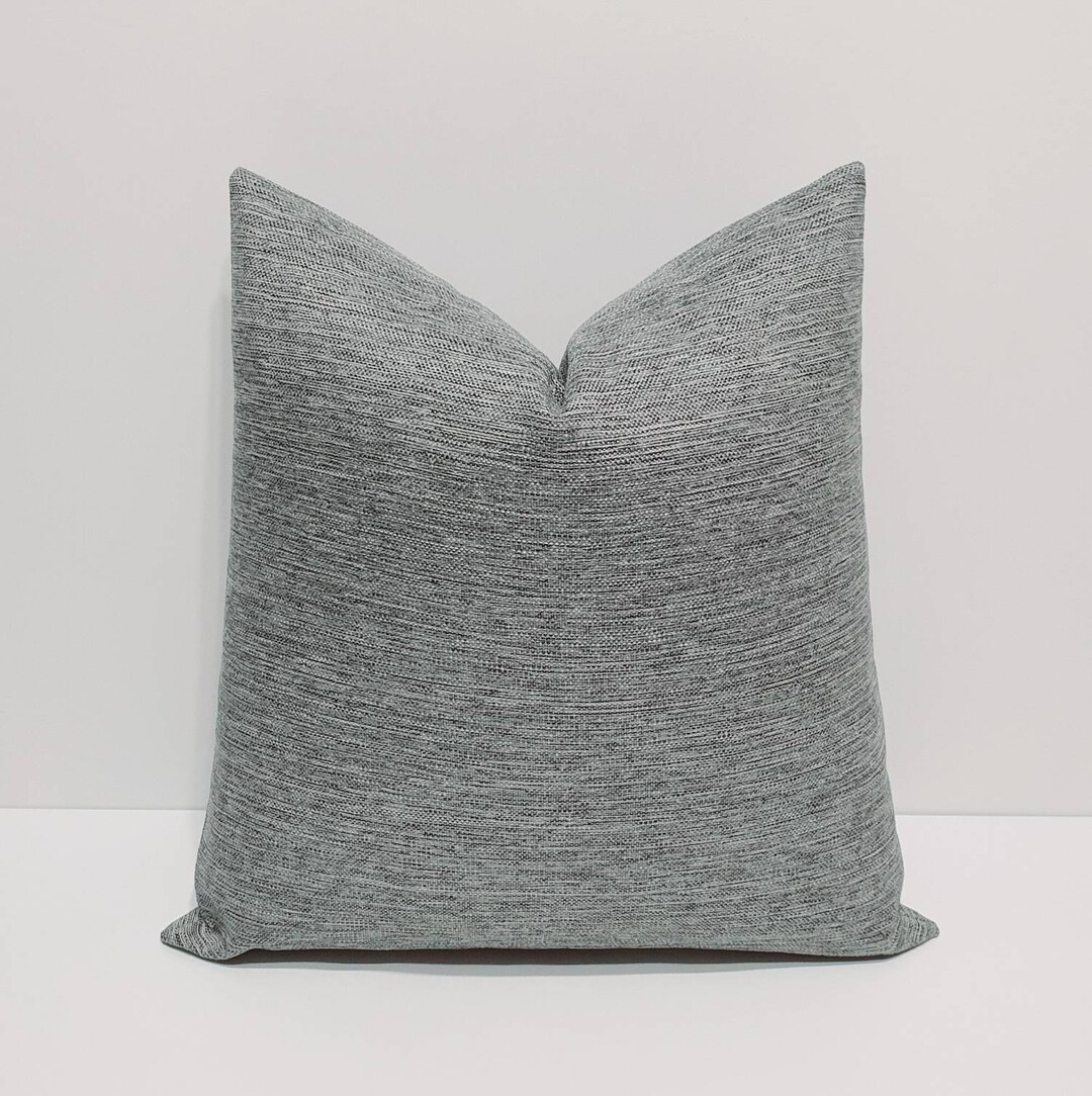 Linen Light Gray Pillow Cover, Pillow Cover, Silver Gray Cushion Case ...