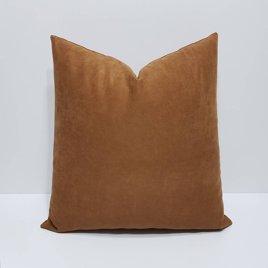 Dark Camel Pillow Cover, Camel Color Cushion Covers, Bed Pillow Cover ...