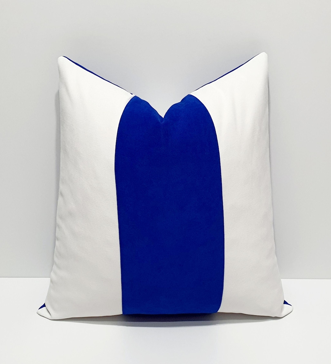 Blue and White Pillow Cover, Royal Blue Cushion Case, Dark Blue Cushion ...