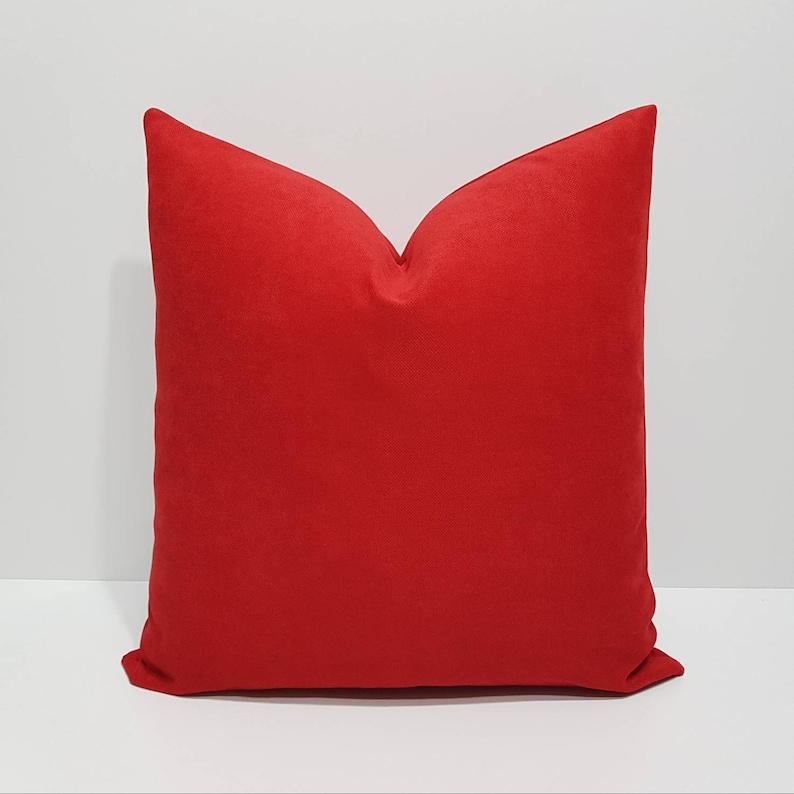 Red Pillow Cover, Red Cushion Covers, Christmas Pillow Case, Solid Red ...