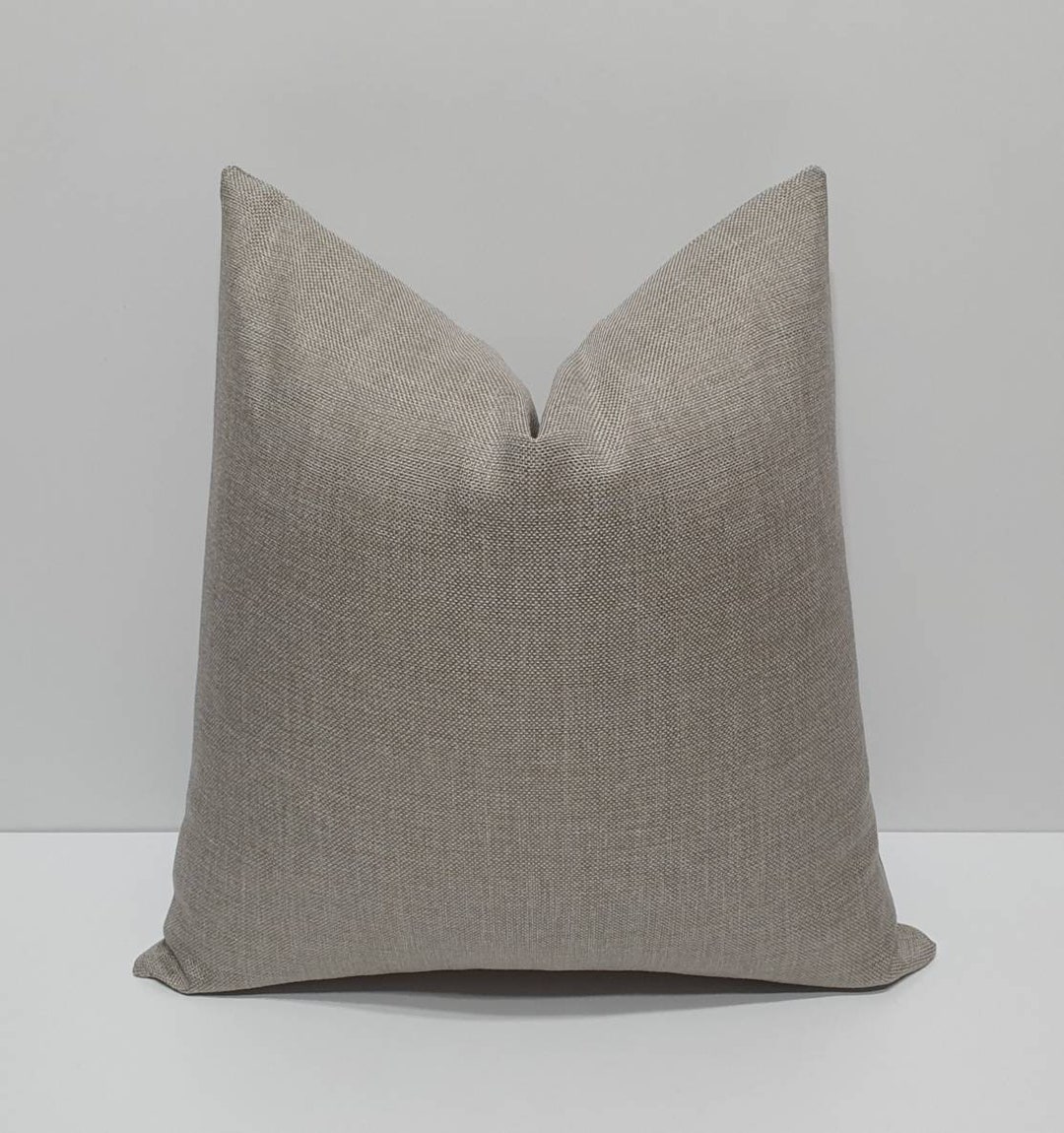 Linen Beige Pillow Cover, Cushion Cover, Sofa Throw Pillow, Linen ...