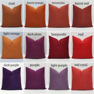 Sofa Throw Pillow Covers, Solid Color Couch Cushion Cases, Euro Sham ...