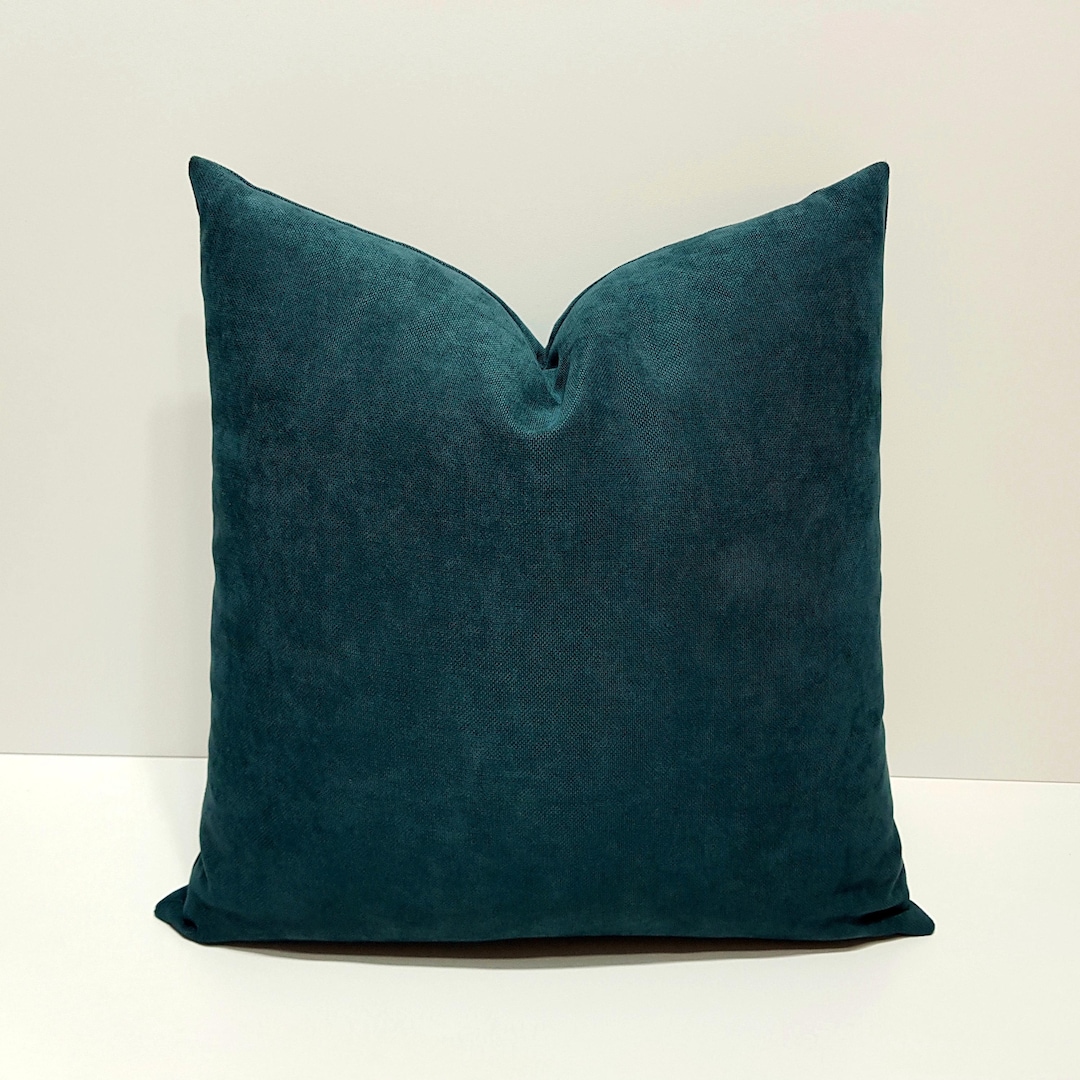 Cool Dark Teal Throw Pillow Gallery