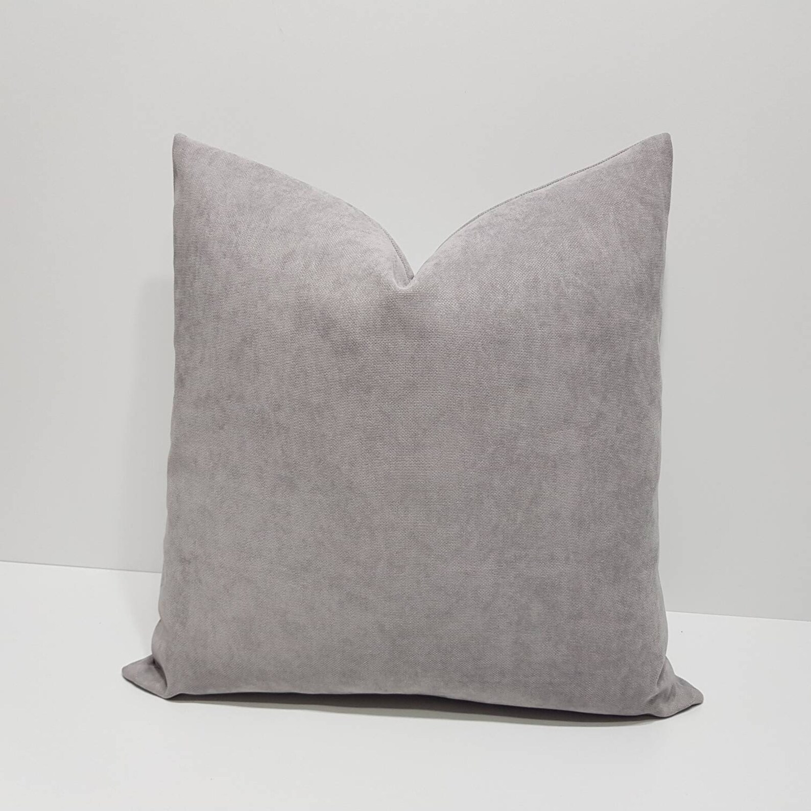 Light Gray Pillow Cover, Solid Gray Throw Pillow Cases, Farmhouse ...