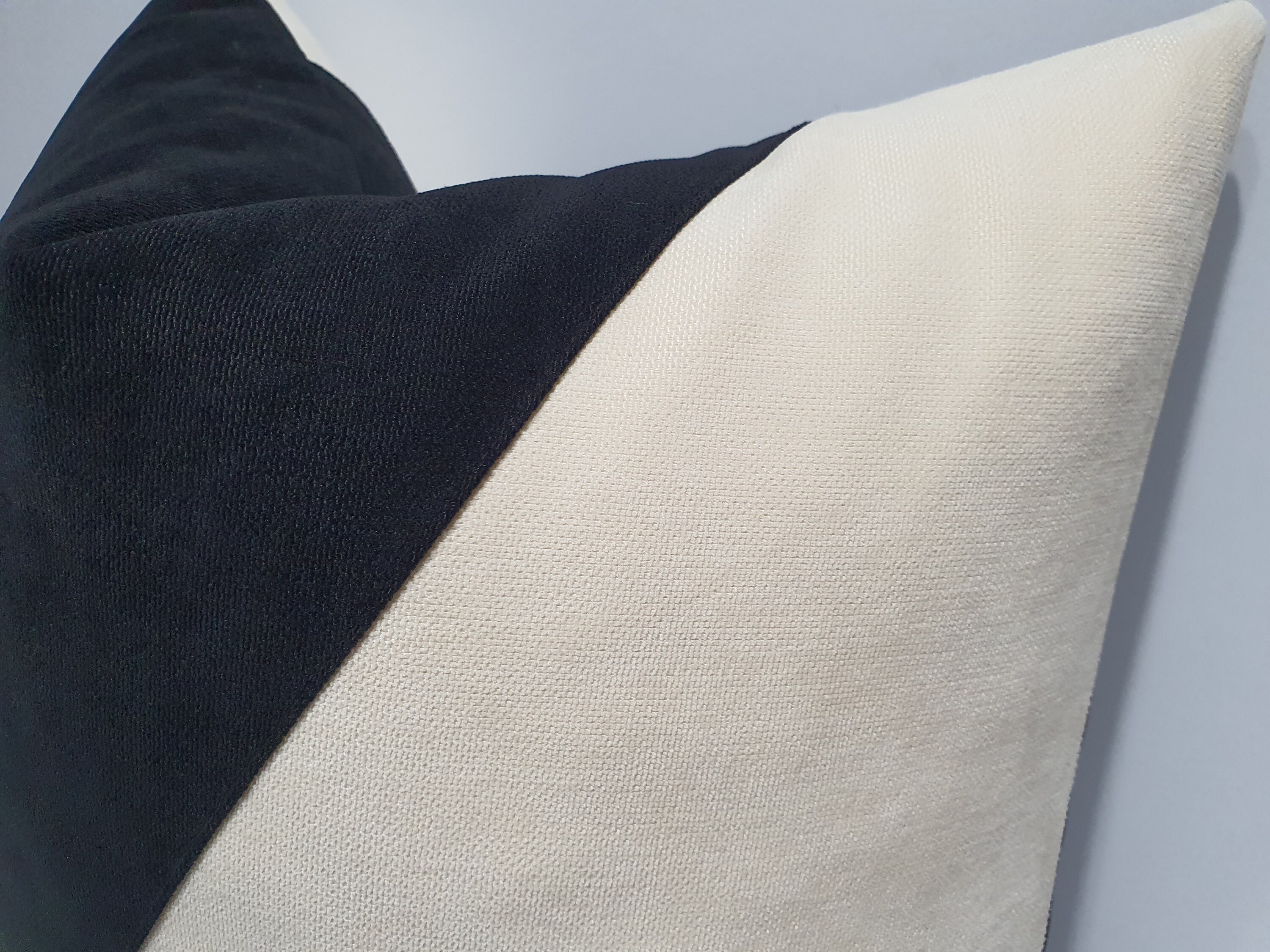 Black and Cream Pillow Cover, Black Cream Cushion Cover, Black Throw ...