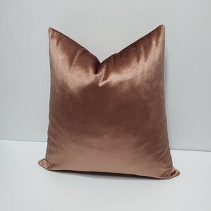 Copper Color Pillow Cover, Luxury Bright Velvet Pillow Cover, Modern ...