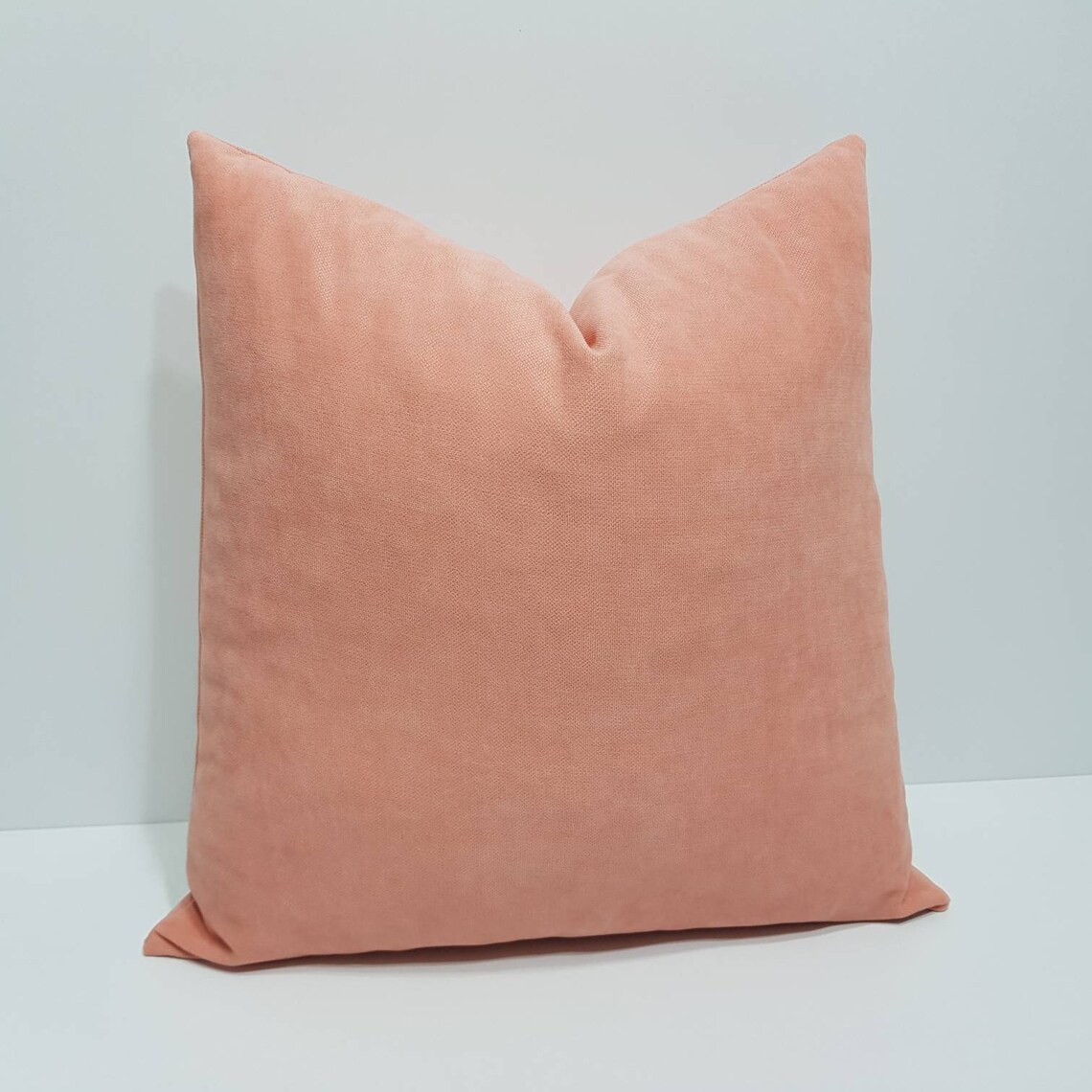Salmon Pink Pillow Cover Salmon Cushion Covers Solid Pink - Etsy
