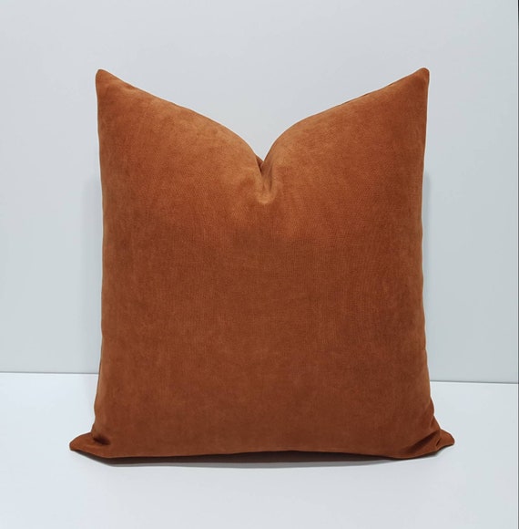 Rust pillow cover rust cushion cover rust color throw | Etsy