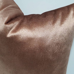 Copper Color Pillow Cover, Luxury Bright Velvet Pillow Cover, Modern ...