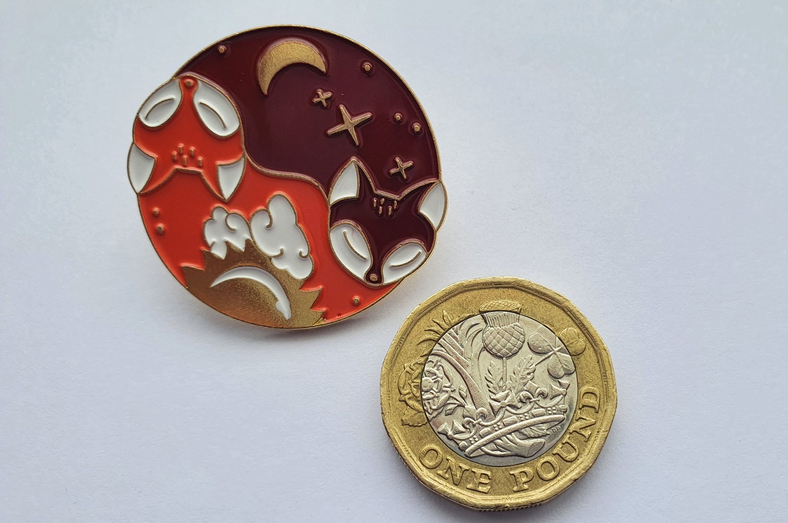 Yin Yang Style Enamel Pins Dragon Koi Fox Pin Badge Ocean - Etsy