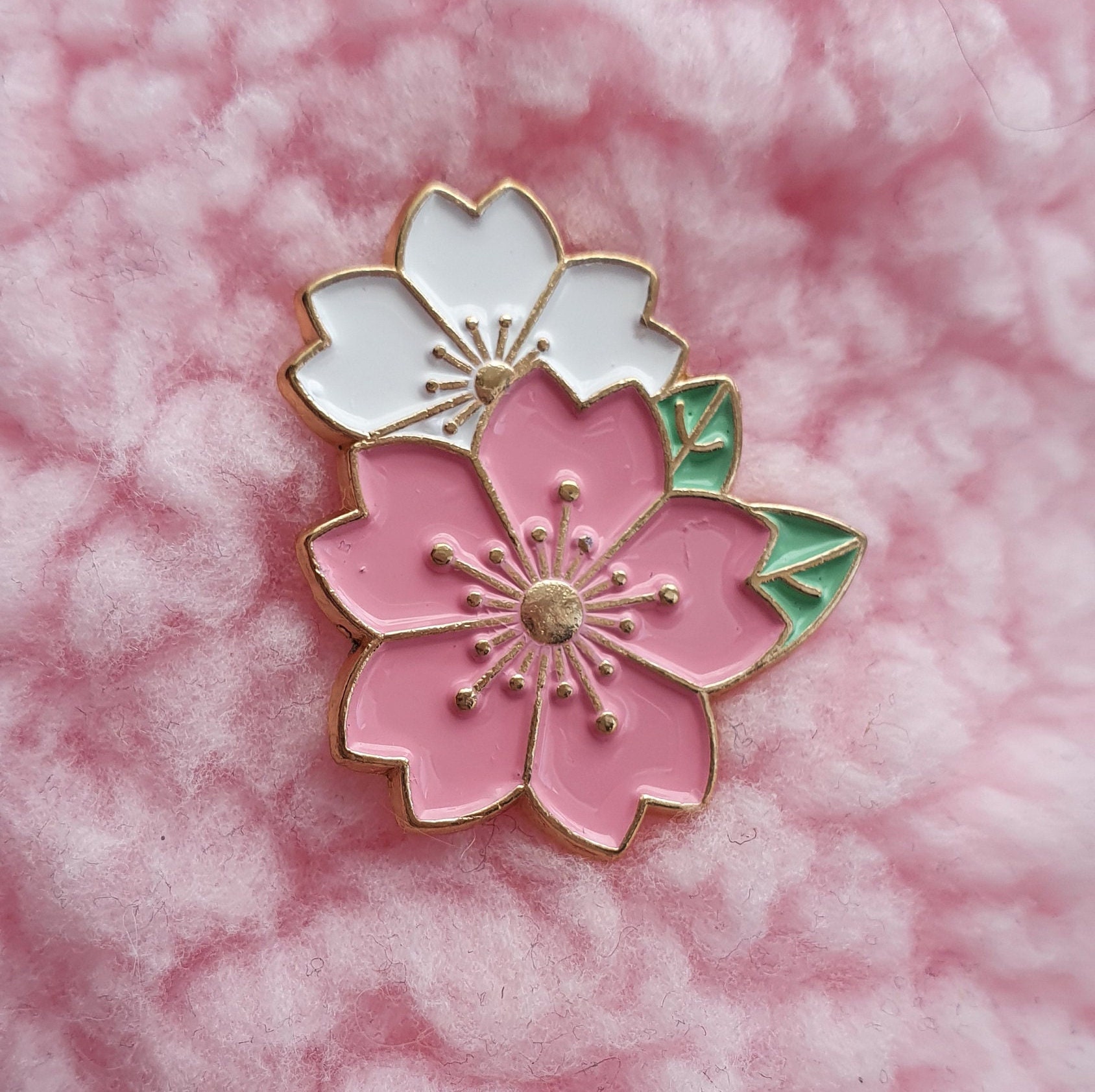 Flower Enamel Pin Badges, Flower, Blossom, Sakura, Kawaii, Pin, Pins ...