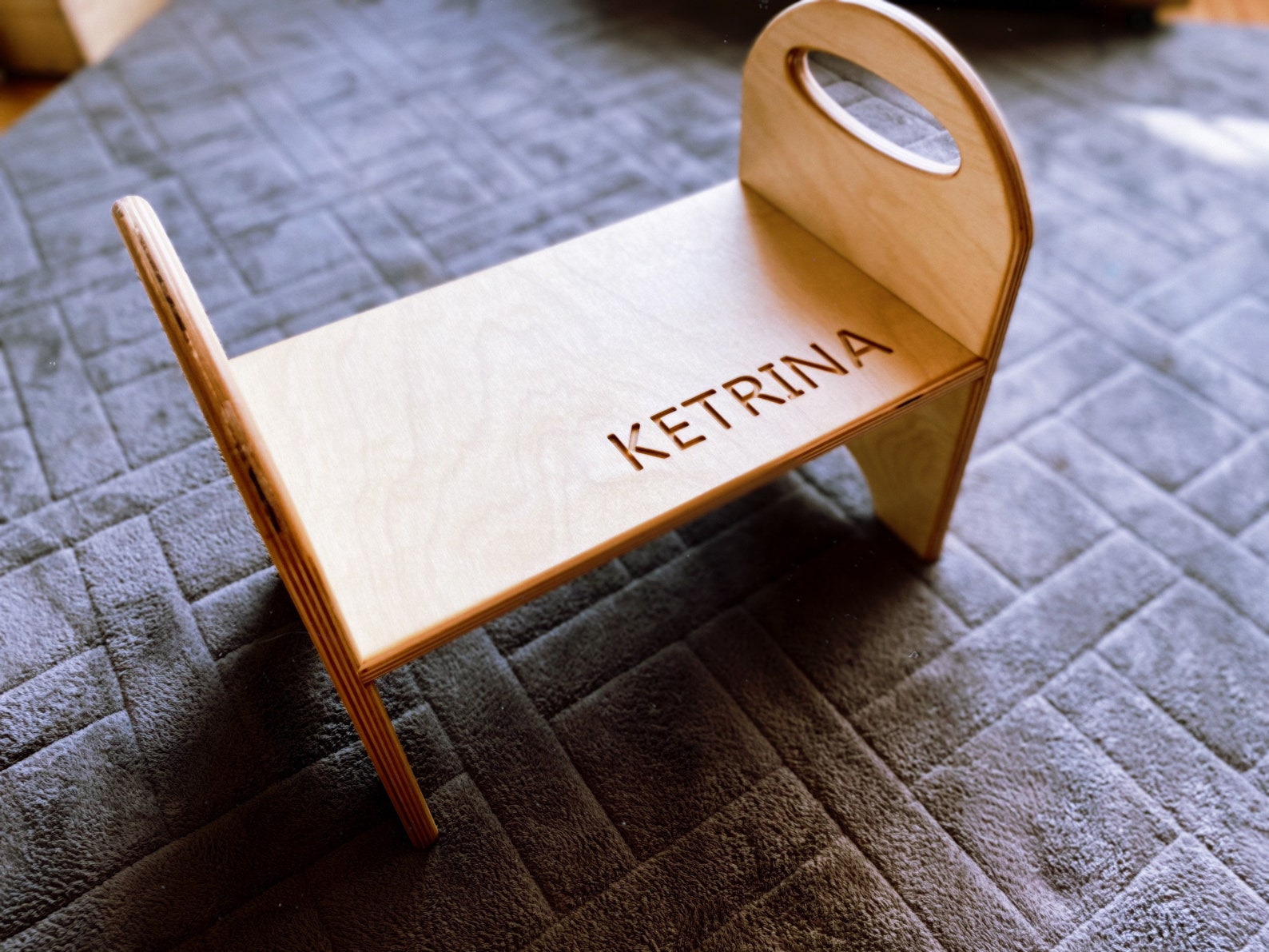 Personalized Toddler Step Stool – Montessori Wooden Stool With Name ...