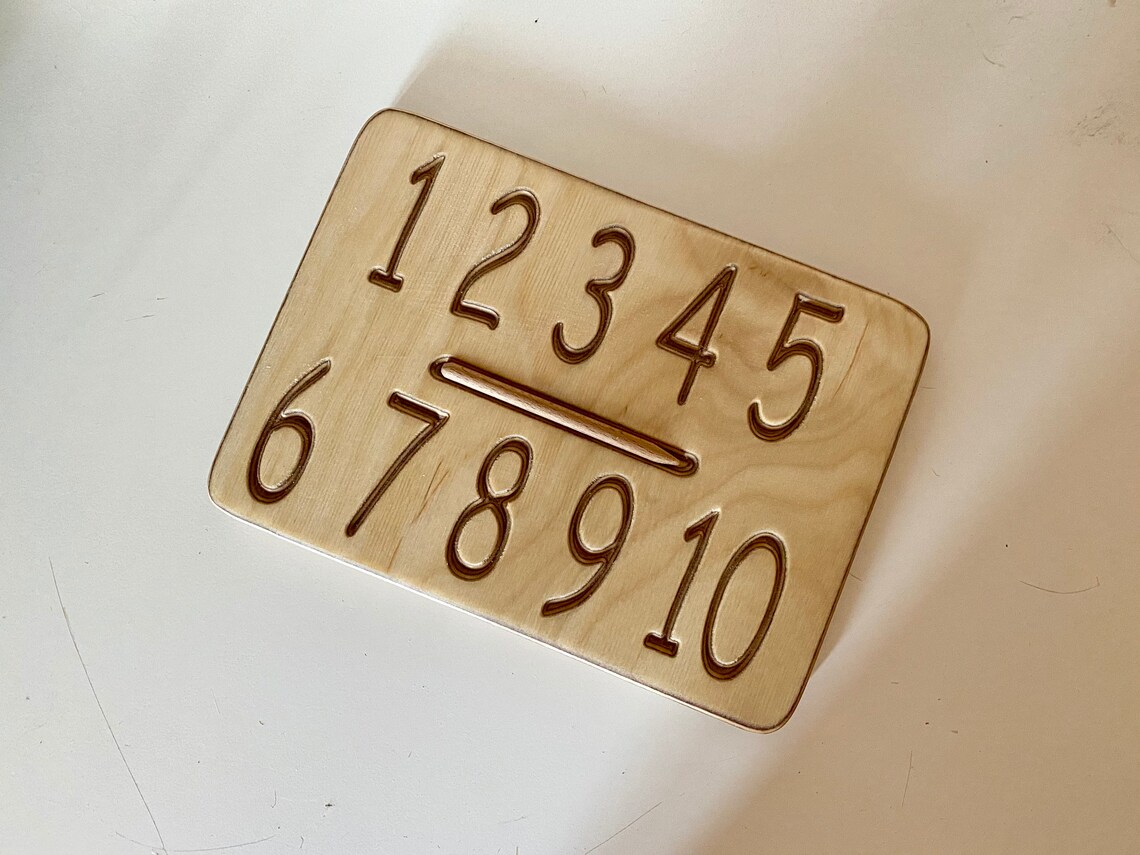 Free Delivery Number Board Montessori Toy Number Tracing - Etsy