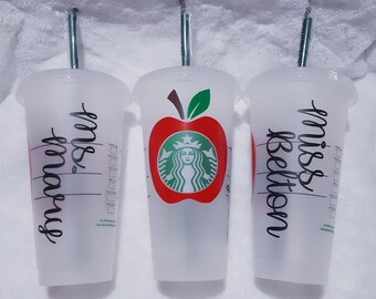 Teacher Teacher Appreciation Custom Starbucks Cup - Etsy