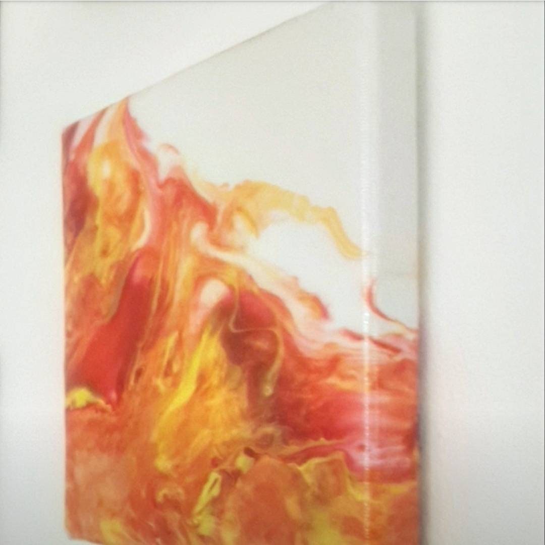 Fire Flames Acrylic Canvas Painting - Etsy