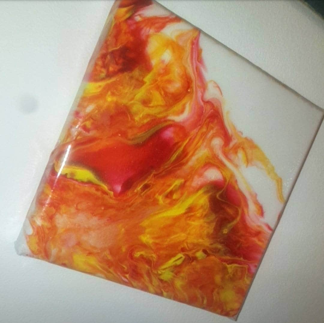 Fire Flames Acrylic Canvas Painting - Etsy