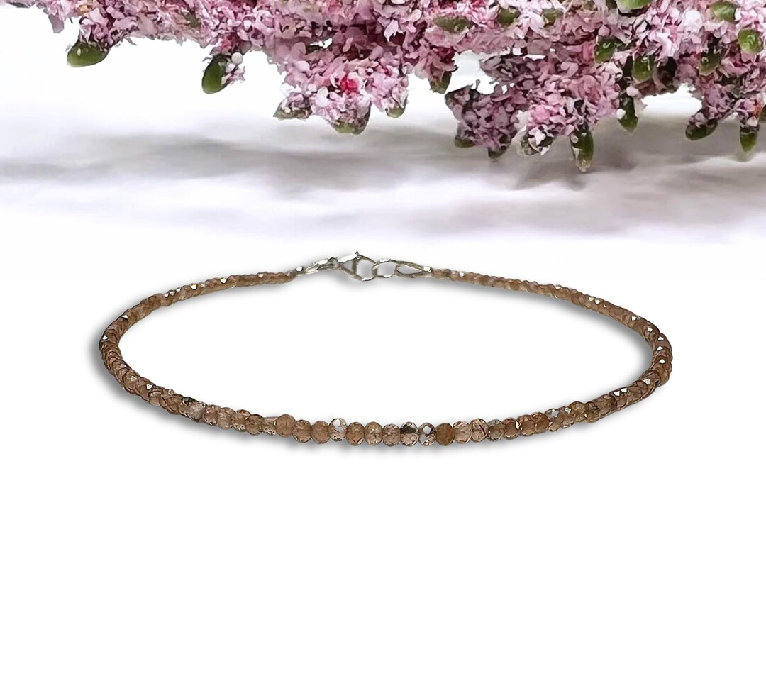 Andalusite Bracelet, Delicate Andalusite Jewelry, Dainty Beaded ...
