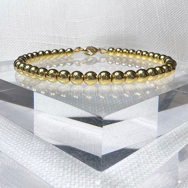 Gold Bead Bracelet - Etsy