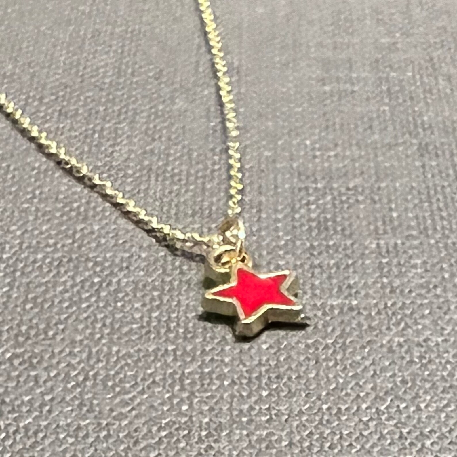 Dainty Red Star Necklace Tiny Star Pendant Necklace Gold - Etsy