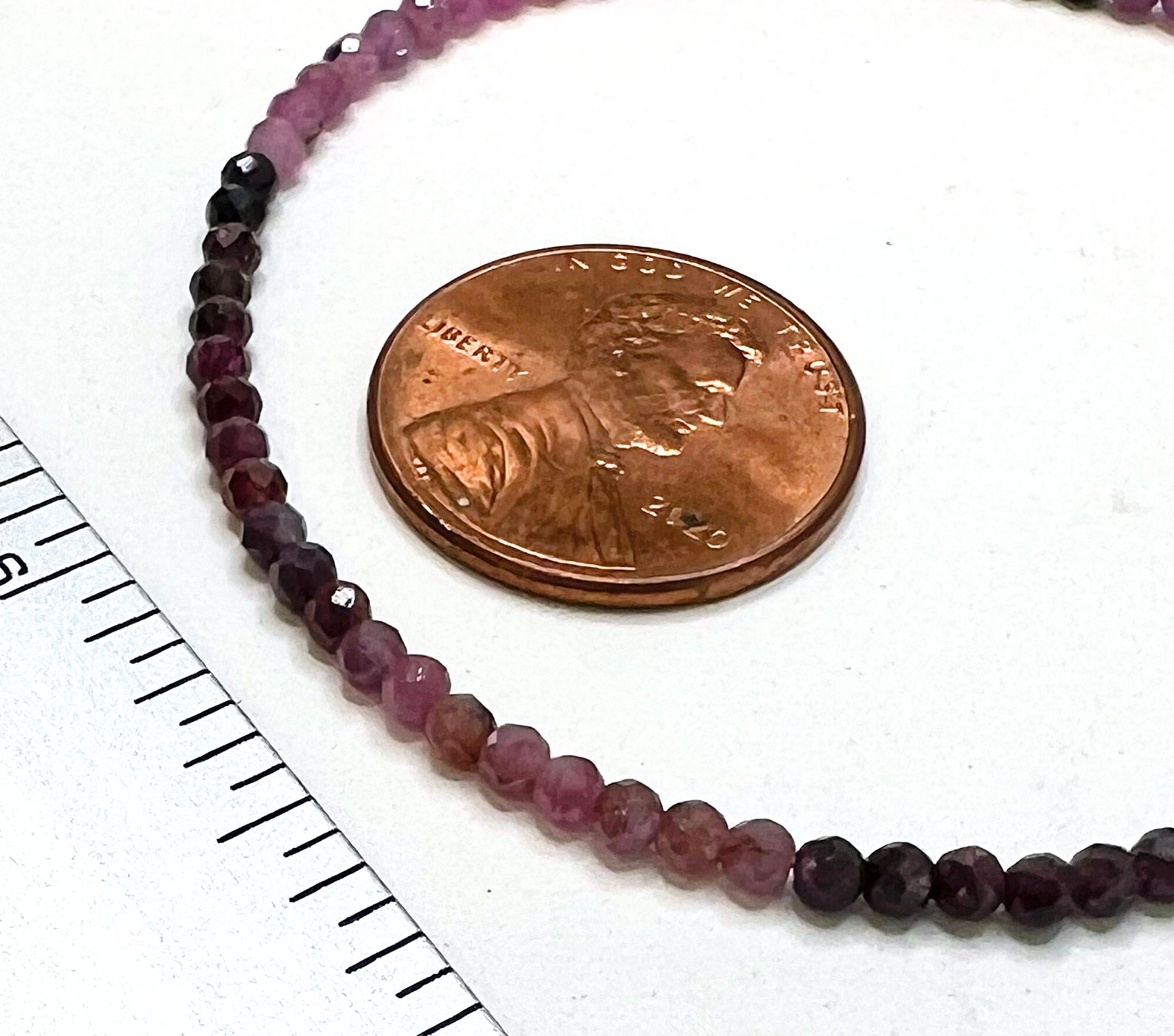 Natural Ruby Beaded Bracelet, July Birthstone, Red & Pink Ombre ...