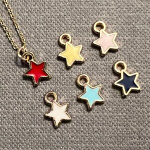 Dainty Red Star Necklace Tiny Star Pendant Necklace Gold - Etsy