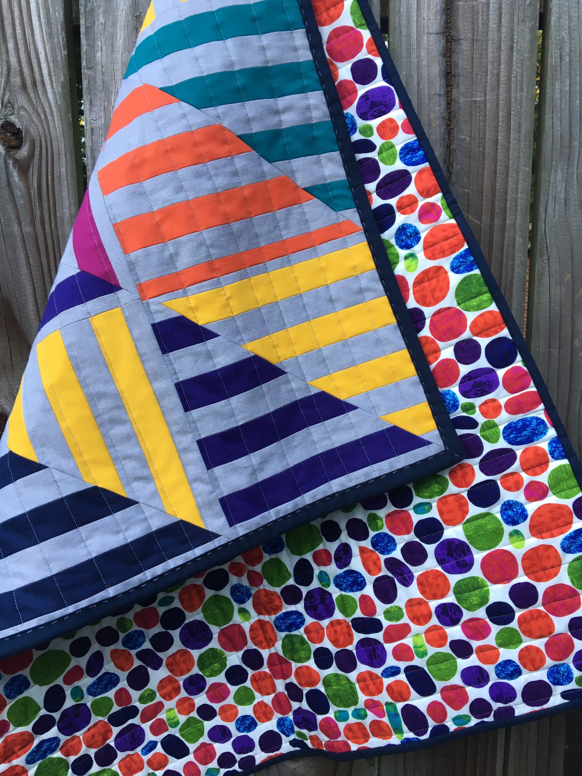Stripes Baby Quilt - Etsy