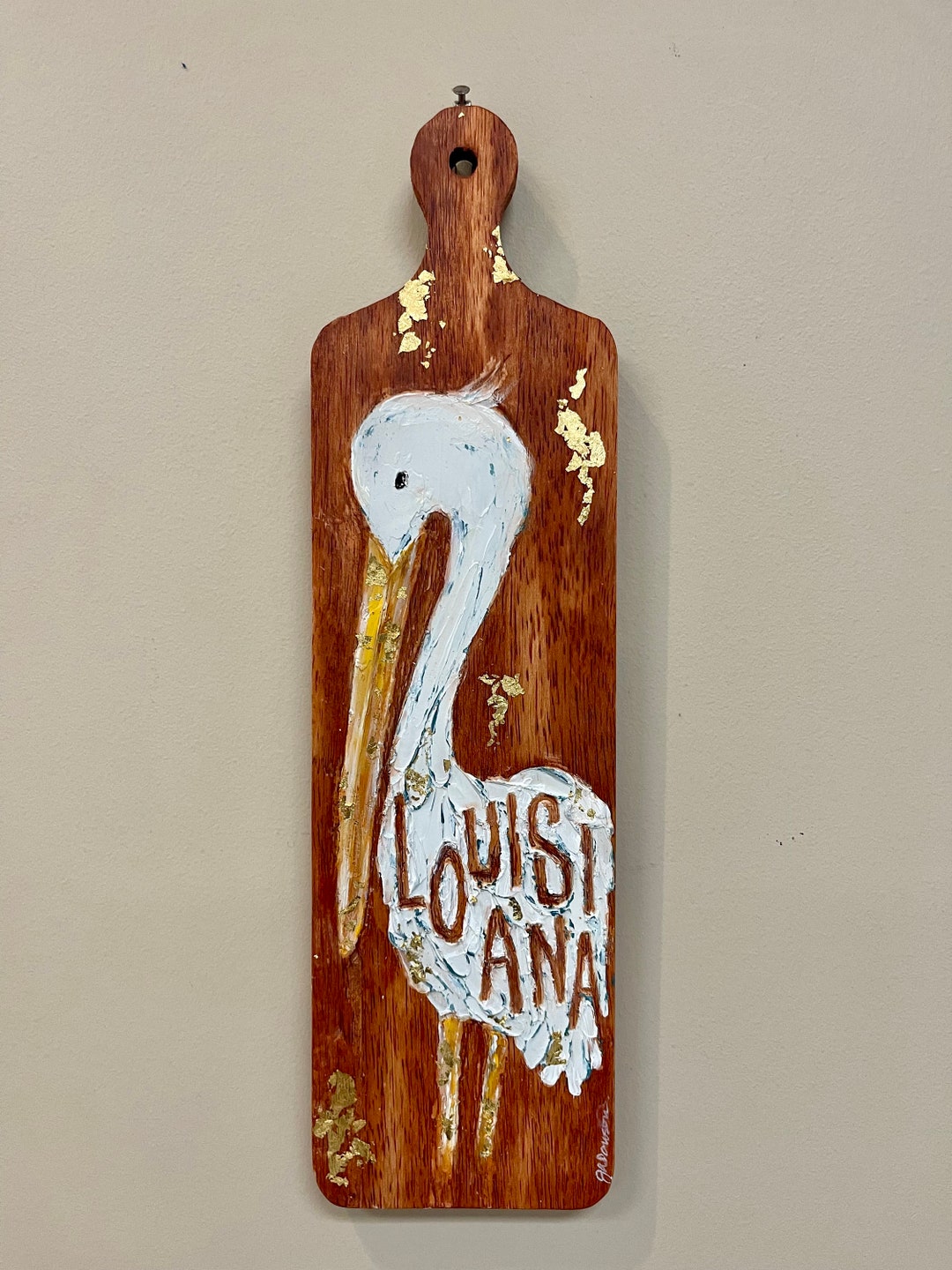Louisiana Pelican Textured Painting Decorative Cutting Board - Etsy