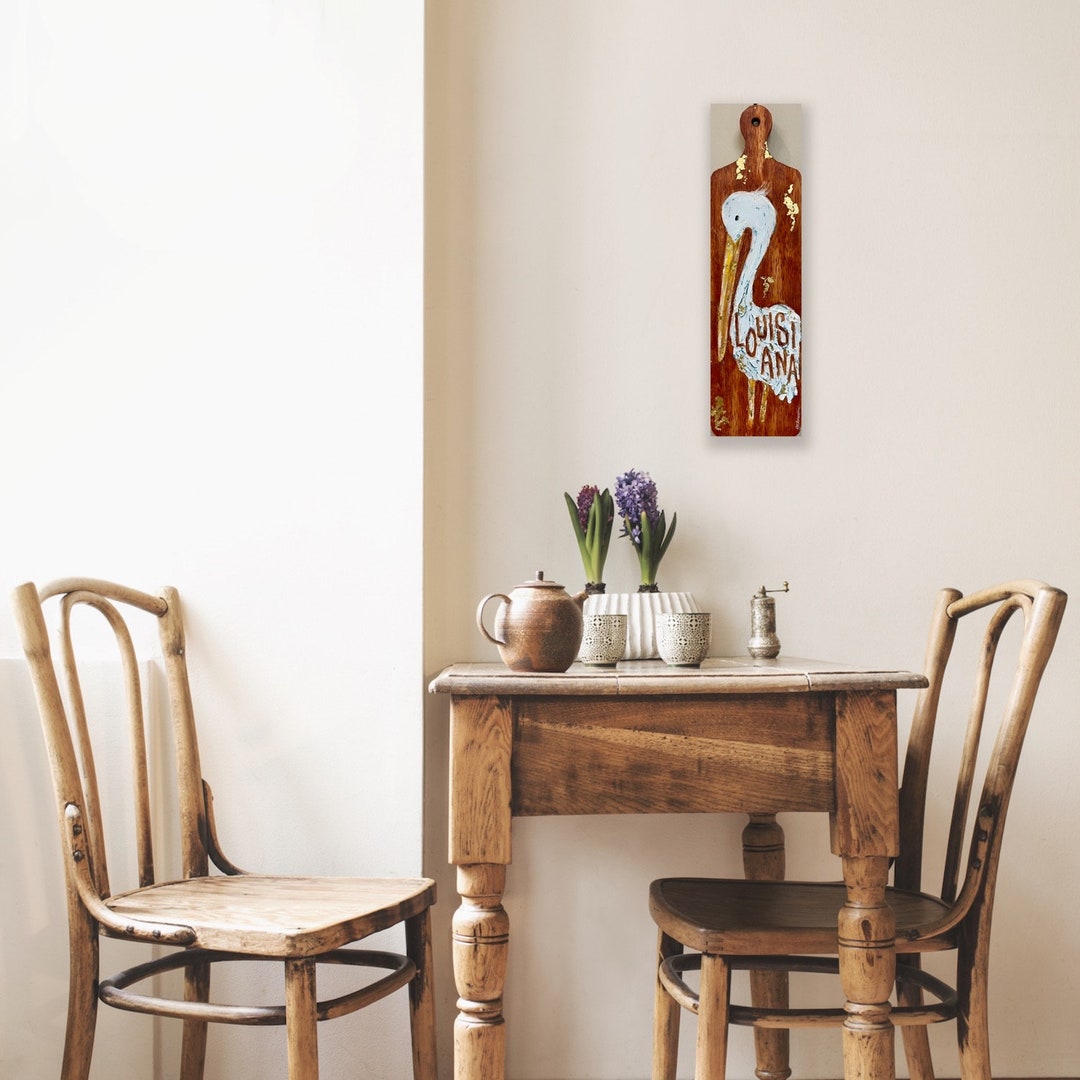 Louisiana Pelican Textured Hand Painted Decorative Cutting Board - Etsy