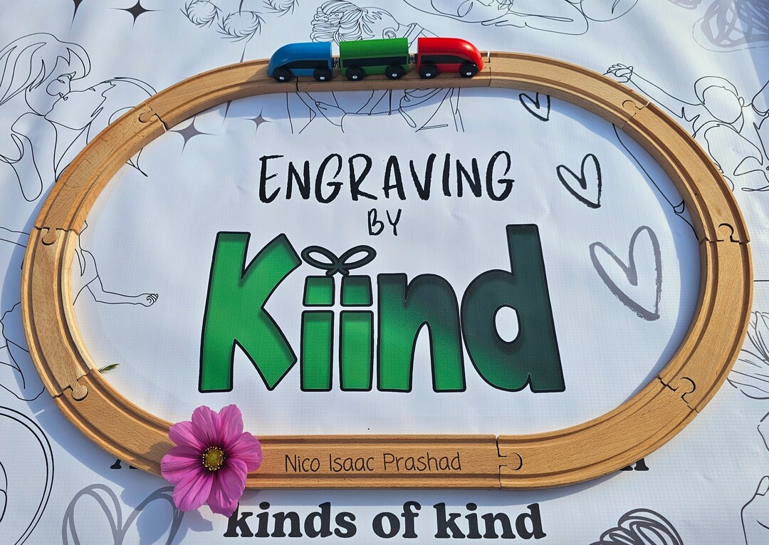 Personalised Engraved Wooden Kids Toy Train Track Set , Perfect Child ...