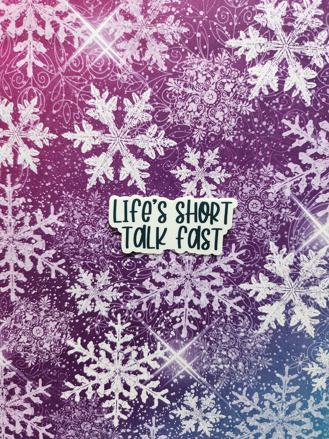 Lifes Short Talk Fast Vinyl Sticker - Etsy UK