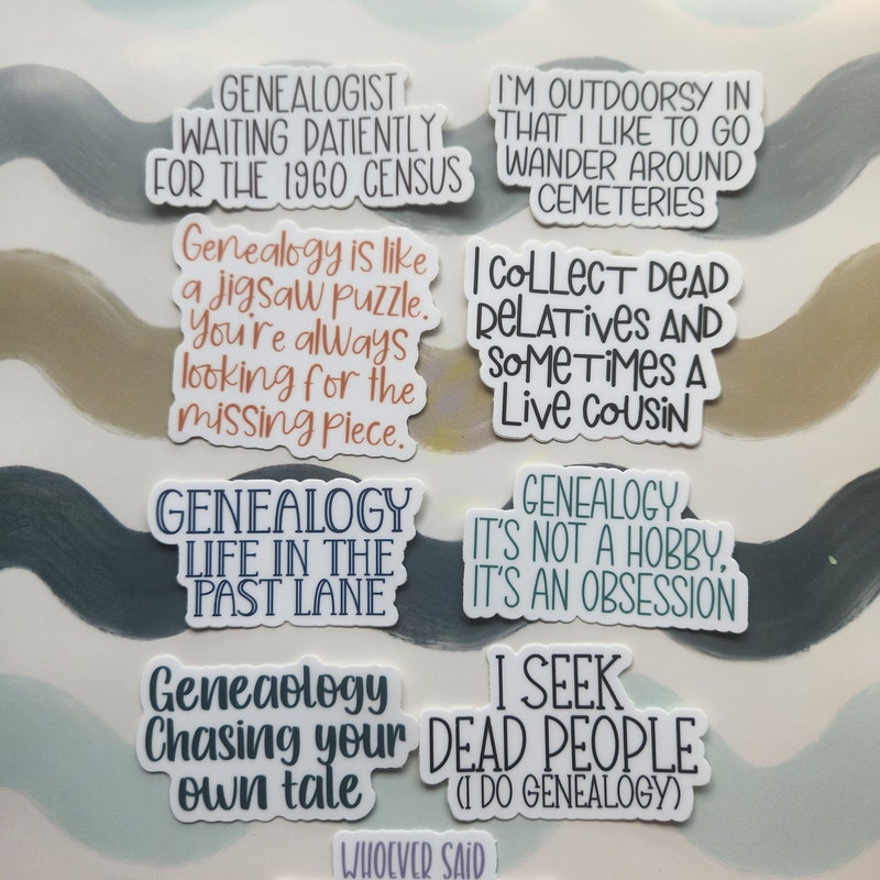 Genealogy Stickers - Etsy