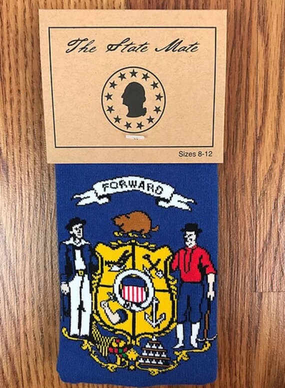 Wisconsin State Flag Socks | Etsy