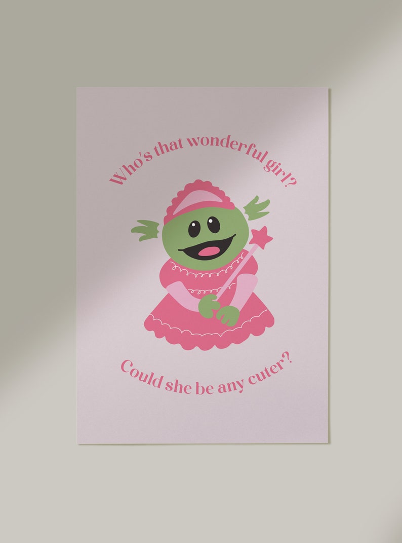 Nanalan Whos That Wonderful Girl Could She Be Any Cuter Instant Digital Wall Art Girly Poster