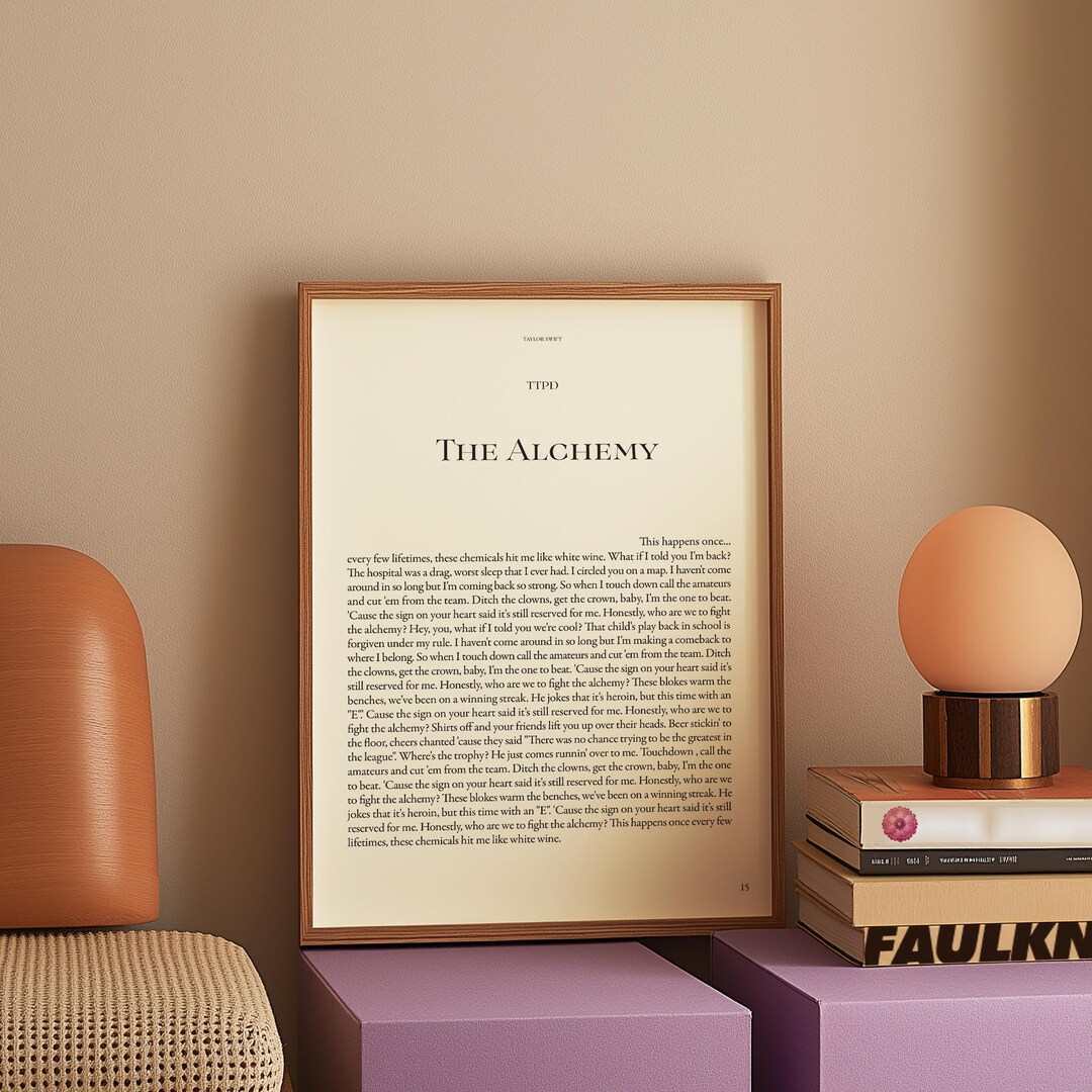 The Alchemy Lyrics | TTPD | Taylor Swift Digital Poster Instant Digital ...