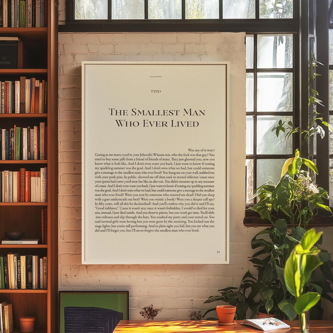 The Smallest Man Who Ever Lived Lyrics | TTPD | Taylor Swift Digital ...