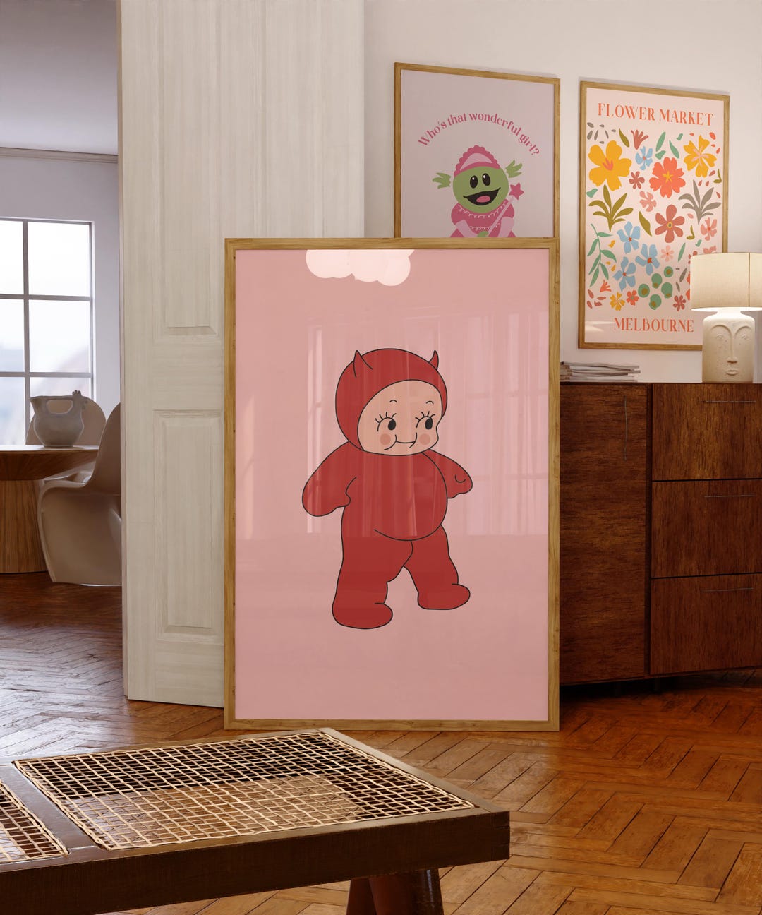 Kawaii Japan Devil Kewpie Baby | Instant Digital Wall Art | Girly ...