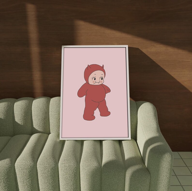 Kawaii Japan Devil Kewpie Baby Instant Digital Wall Art Girly Poster ...