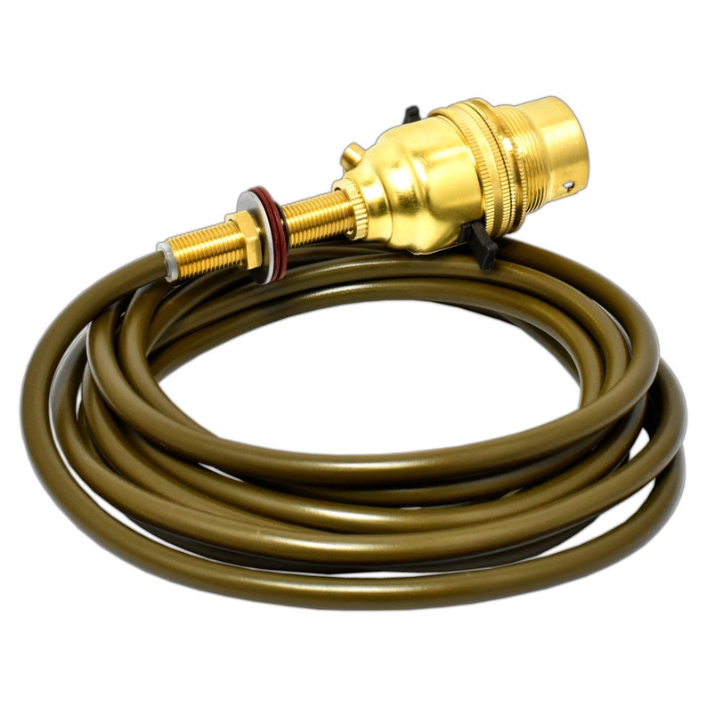 Brass Pre-wired Table Lamp Rewire Kit 2.5m Gold Flex - Etsy