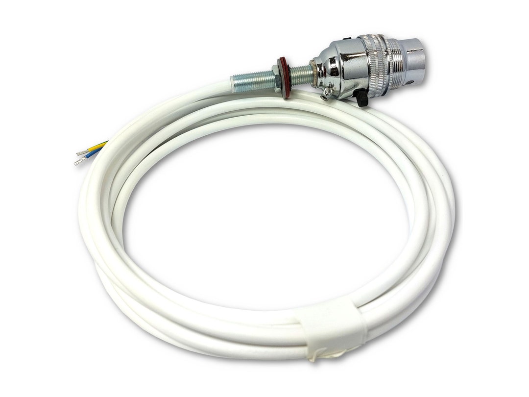 Chrome Pre-wired Switched Table Lamp Rewire Kit 2.5m White Flex - Etsy