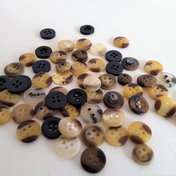 Tortoiseshell Button - Etsy