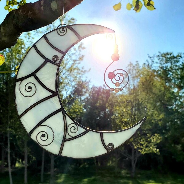 Stained Glass Moon - Etsy